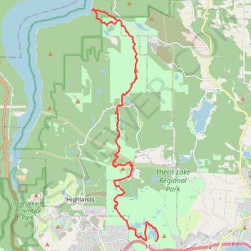 Mount Work - Mount Stewart - Thetis Lake: trail, distance, elevation ...